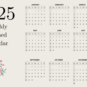 2025 Desktop Wallpaper Calendar Girly Calendar Themed Calendar ...