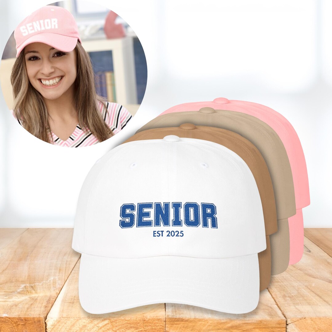 Custom Senior Graduation Hat, Personalized Embroidered Cap With College ...