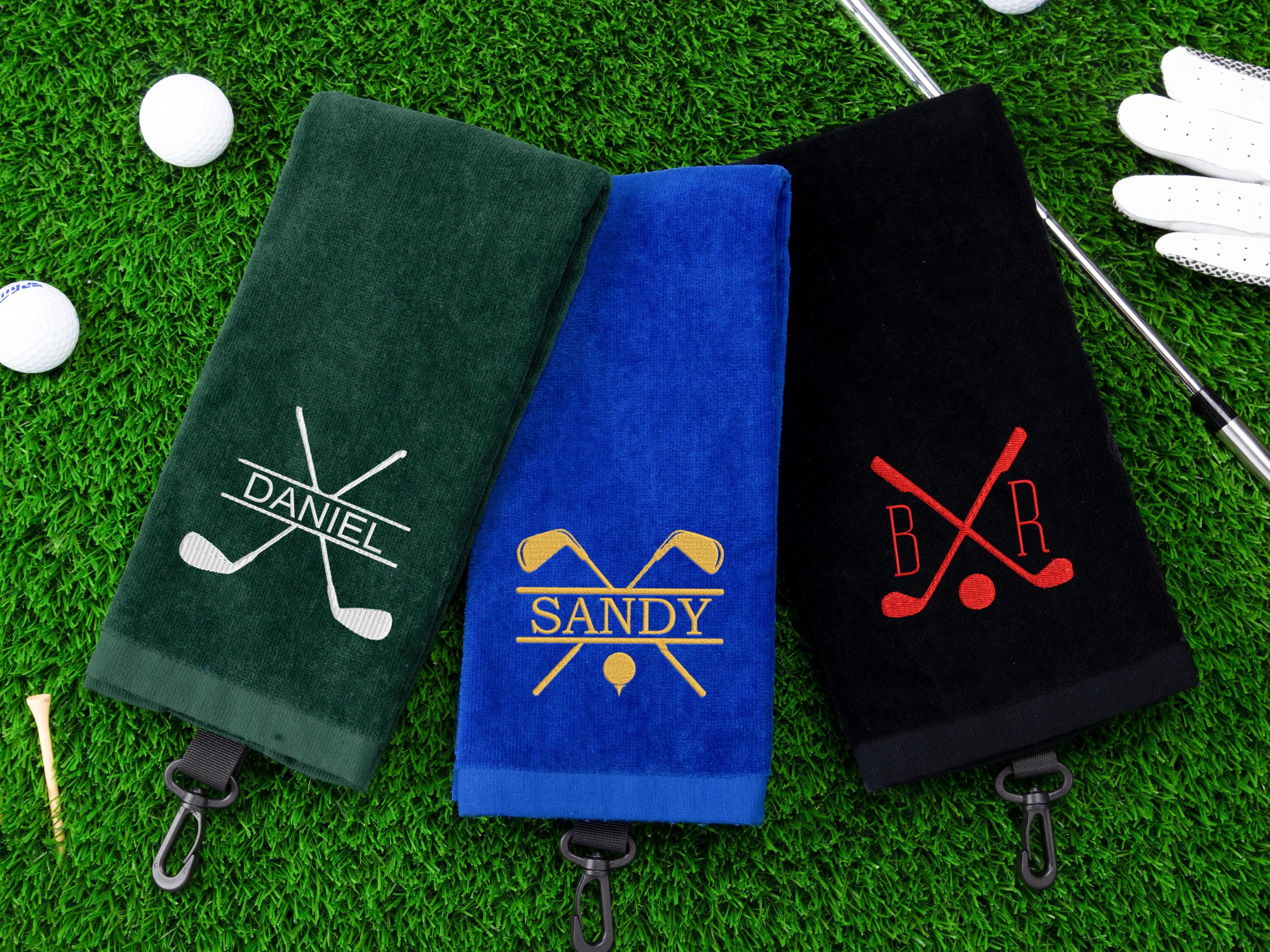 Monogrammed Golf Towel,embroidered Golf Towel,custom Golfer Name Towel ...