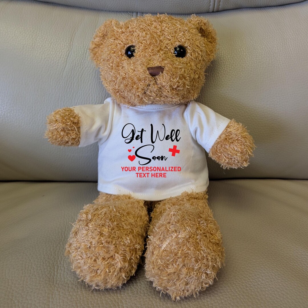 Comfort Teddy Get Well Soon, Custom Stuffed Animal, Recovery Gifts, Get ...