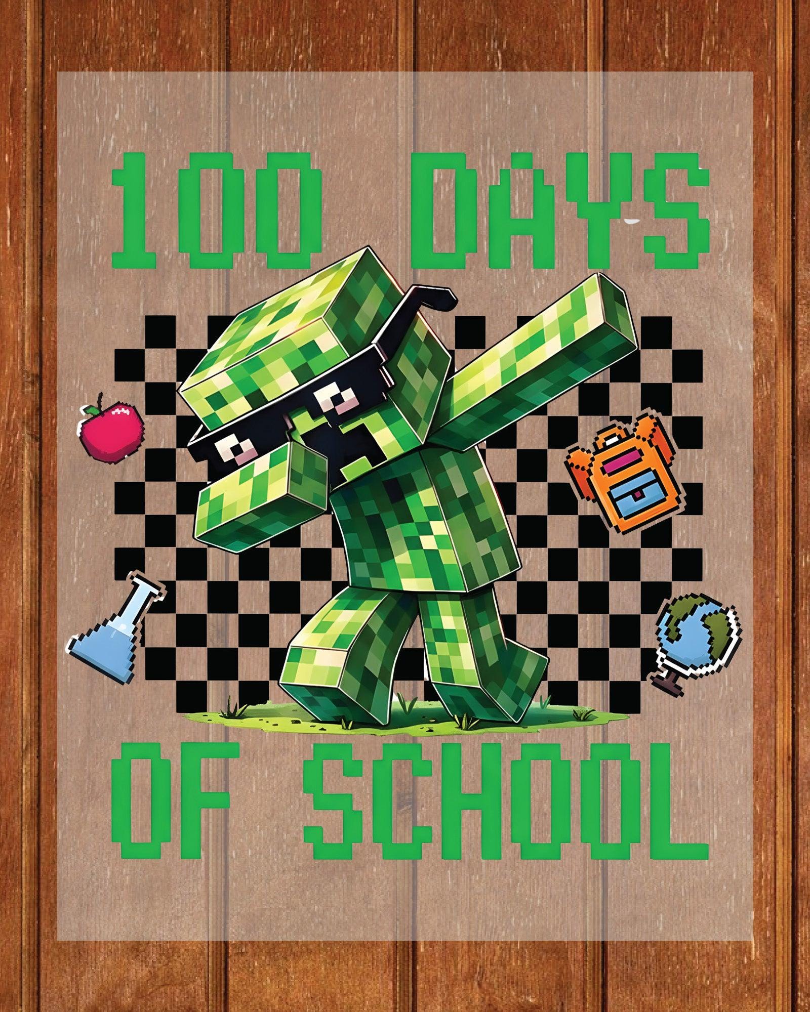 100 Days of School Complete Gamer Video Games Boys DTF Transfer Ready ...
