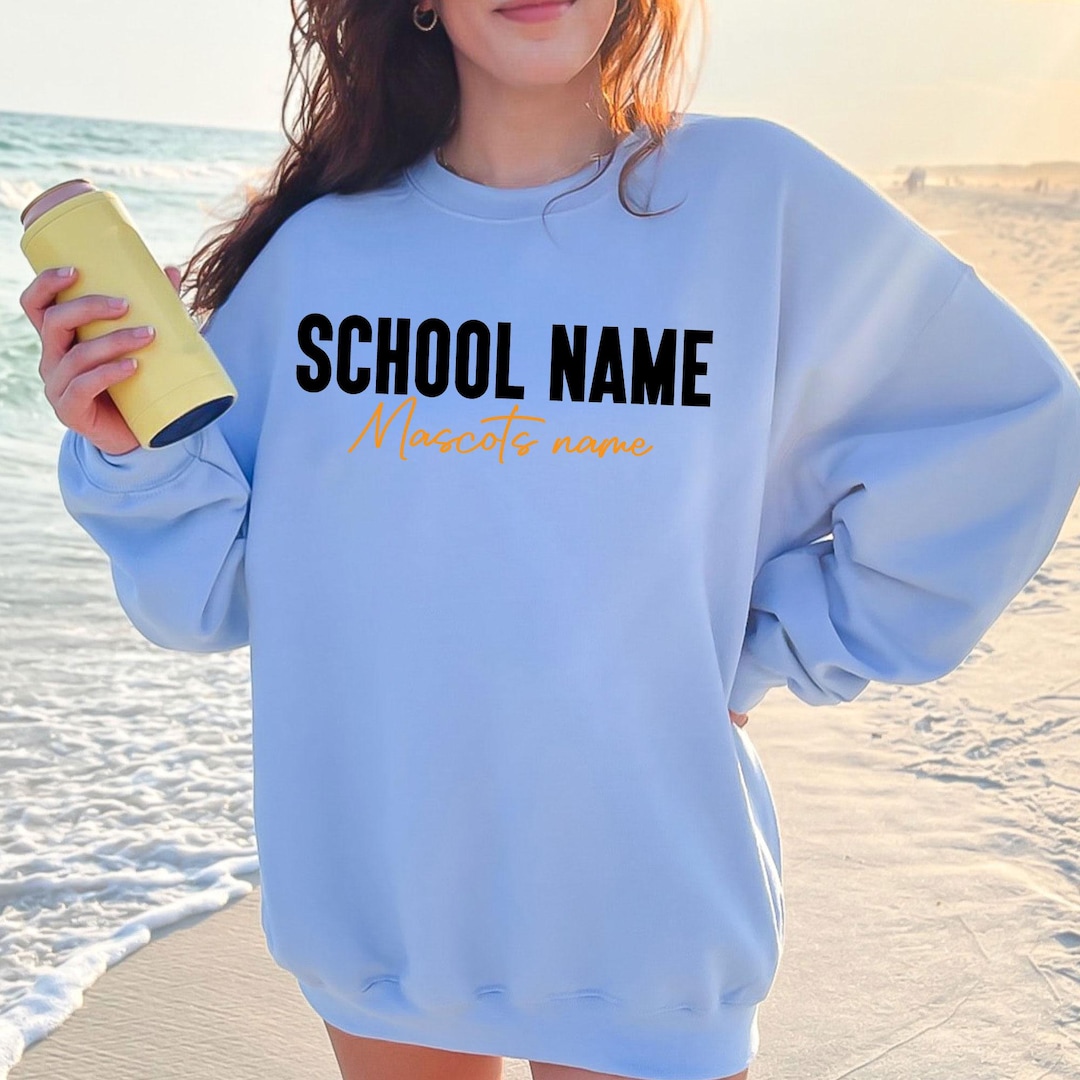 Custom School Shirt, Custom Text School Mascot Shirt, Personalized ...