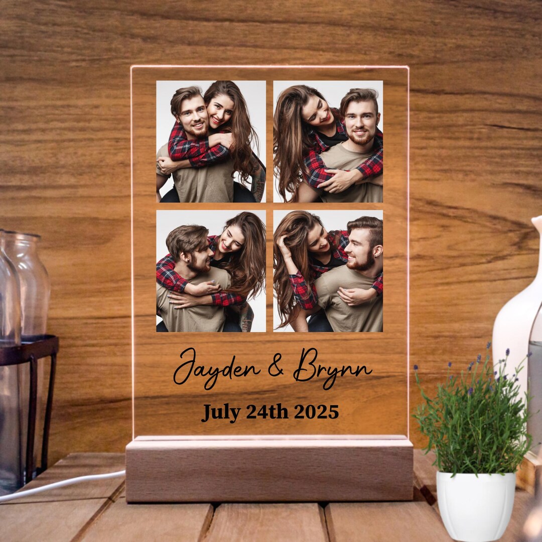 Acrylic Photo Plaque With Personalized Text, Custom Acrylic Photo ...