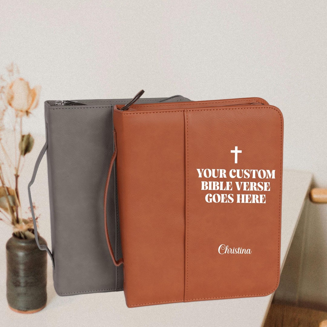 Custom Bible Cover, Bible Verse Cover, Christian Gift, Personalized ...