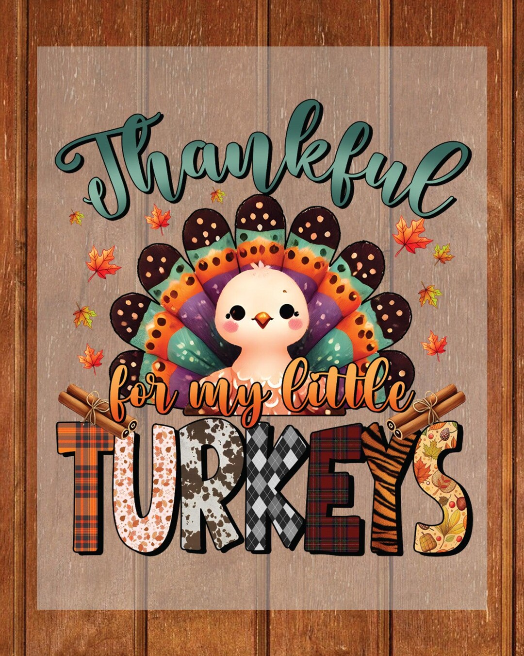 Thanksgiving DTF Transfer Ready to Press, Thankful for My Little ...