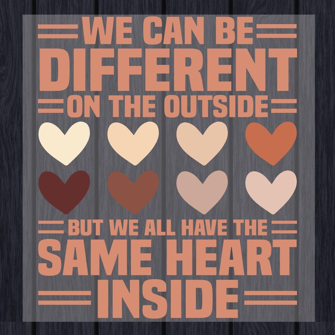 The Same Heart Inside DTF Transfer Ready to Press Mental Health Heat ...