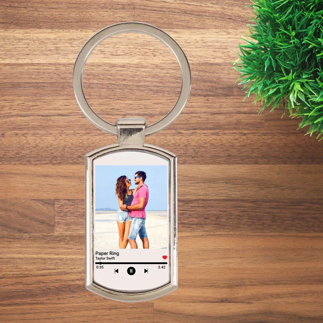 Personalized Song Keychain, Custom Photo Keychain, Album Keychain ...