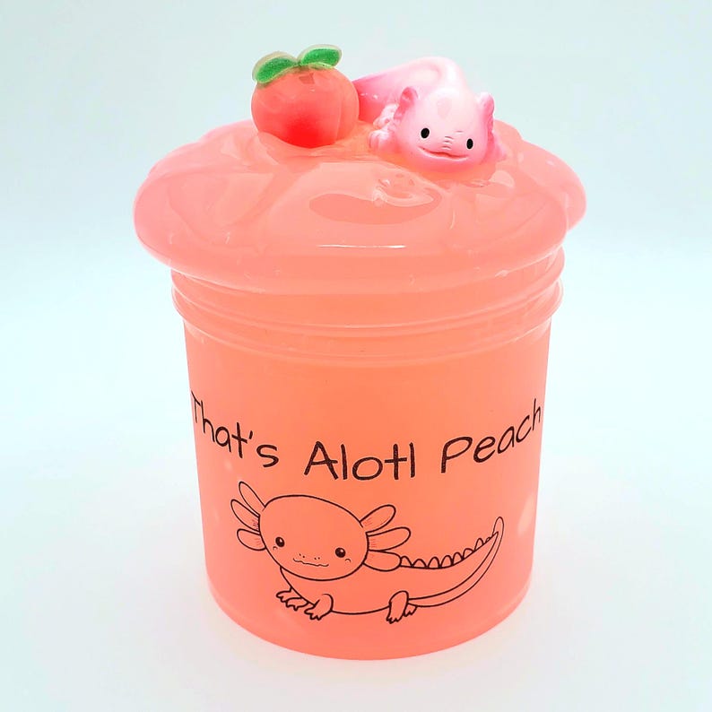 Peach Scented Gloss Slime With Axolotl Charms - Etsy