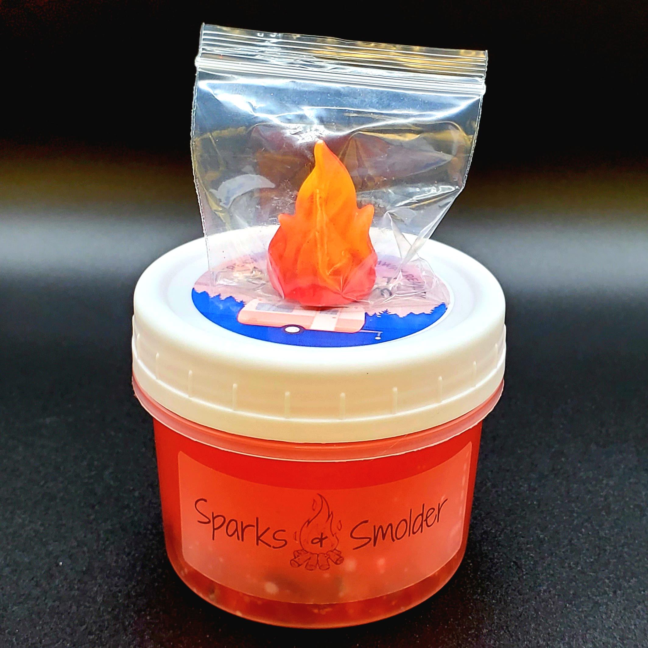 Sparks & Smolder Slime, Fire Slime, Orange Slime, Camping Slime ...