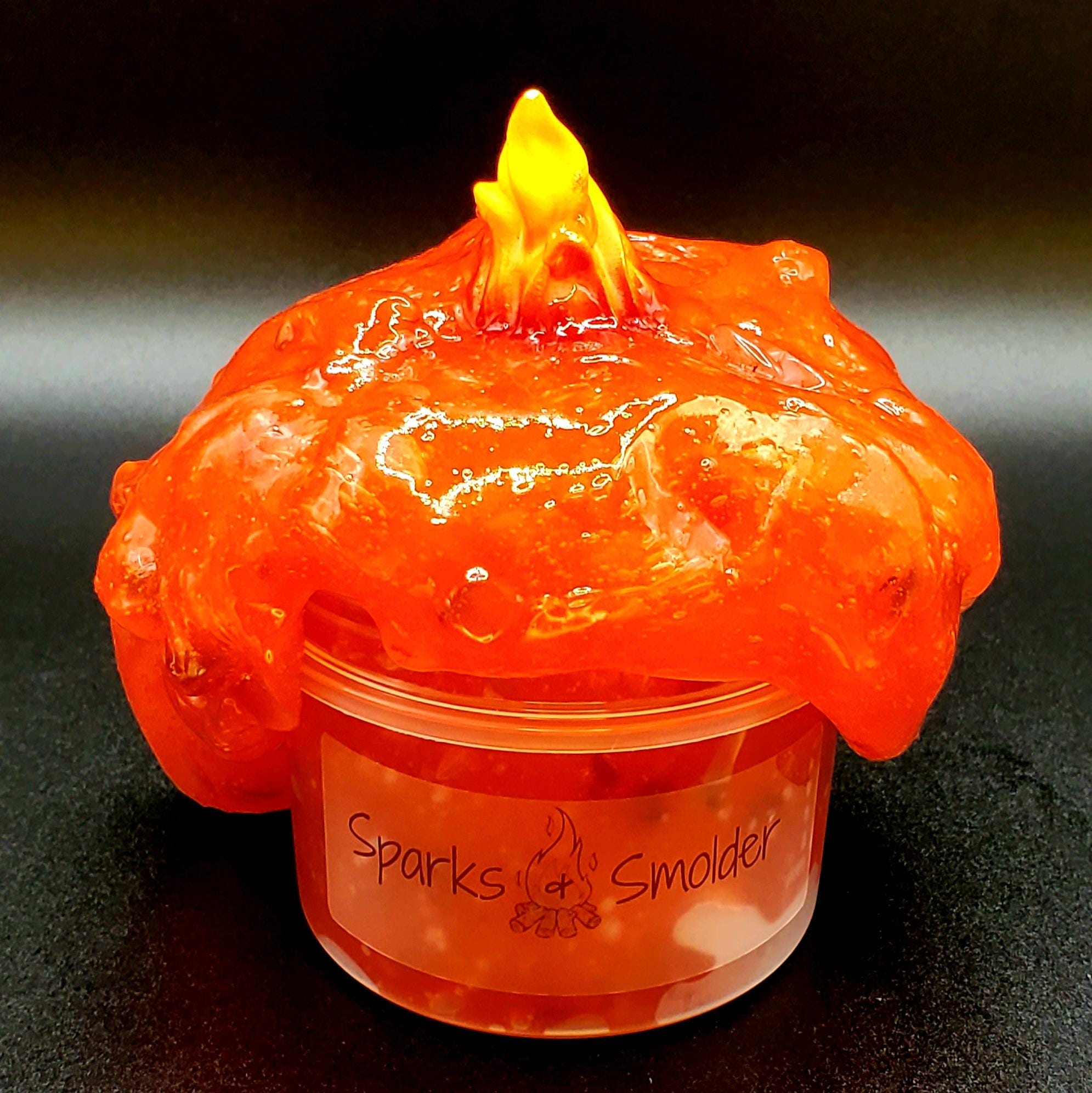 Sparks & Smolder Slime, Fire Slime, Orange Slime, Camping Slime ...