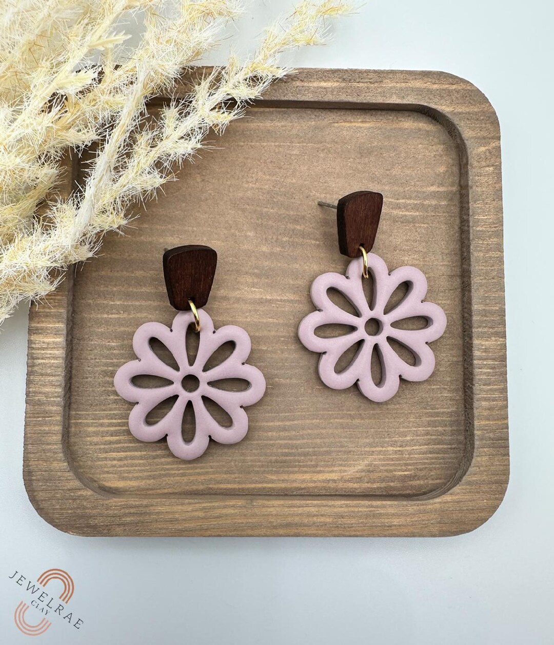 The Tori - Flower Clay Earrings - Etsy