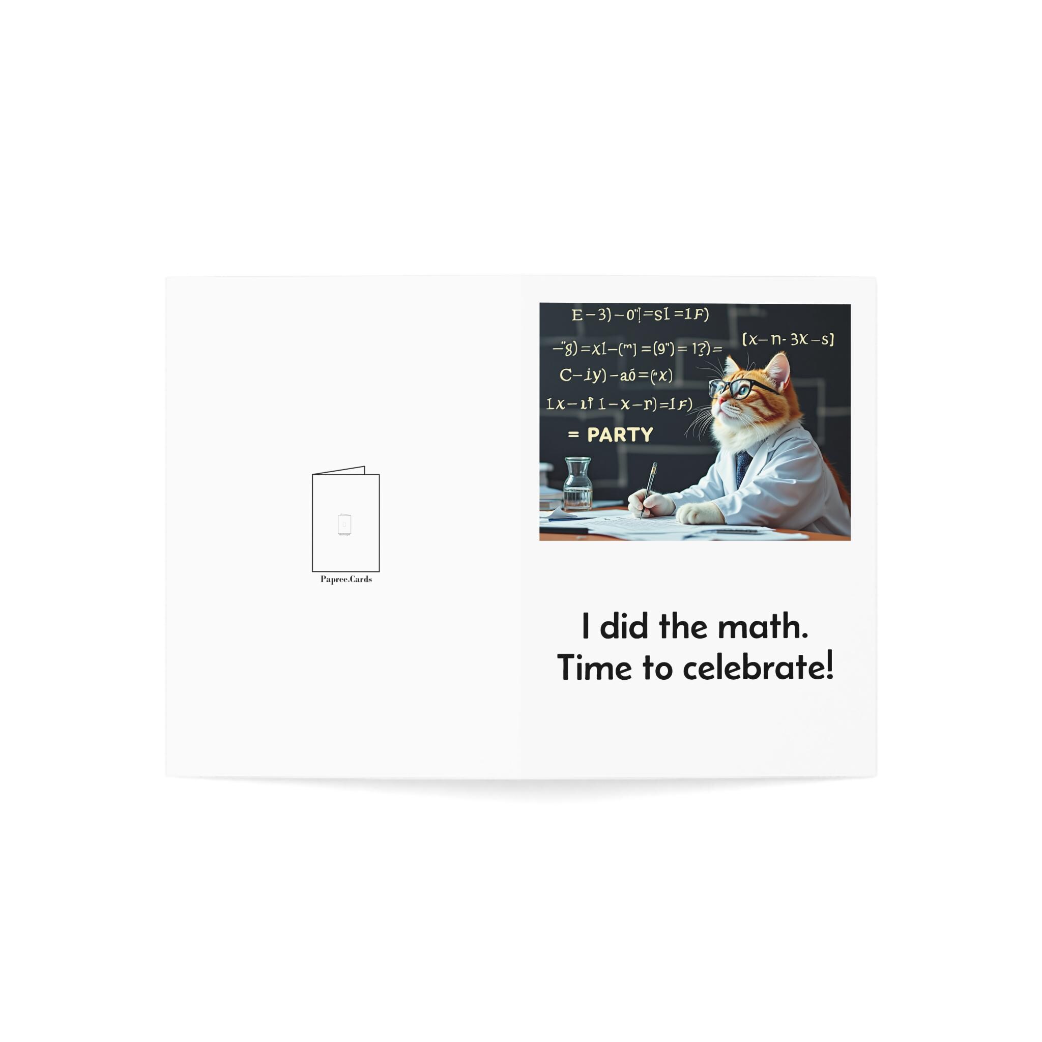 Science Cat Birthday Card Funny Physics Mathematics Equation Greeting ...