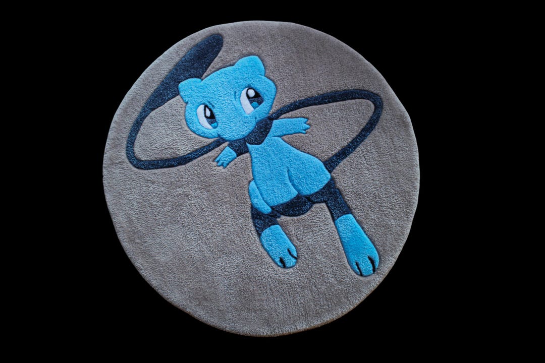 Shiny Mew Handmade Tufted Rug, 3D Tufted Rug, Gifted Rug - Etsy