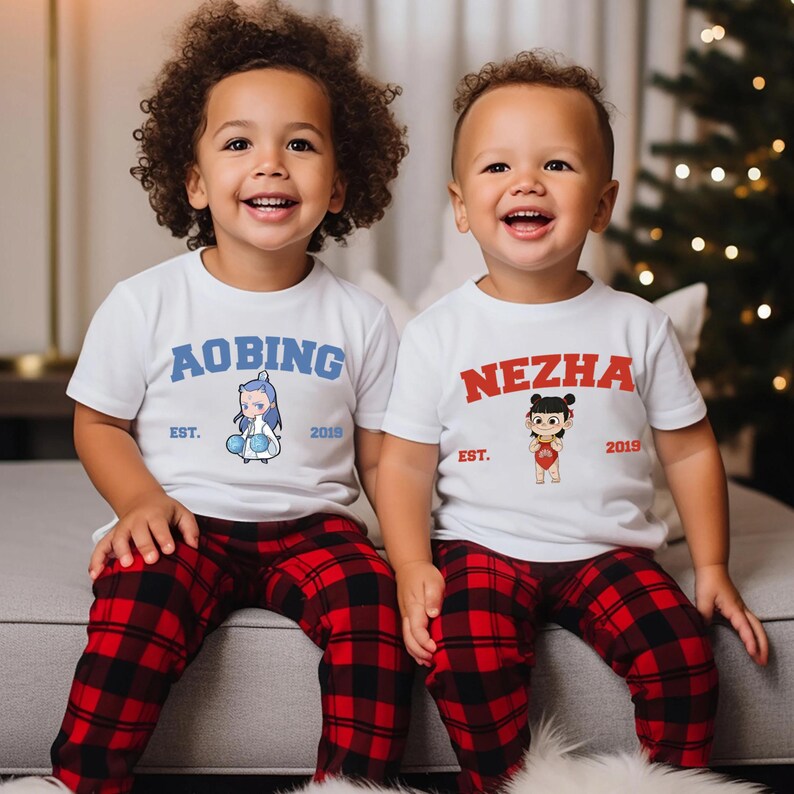 Nezha and Aobing Cartoon Shirt PNG File, Mythical Warrior Cat , Fire ...