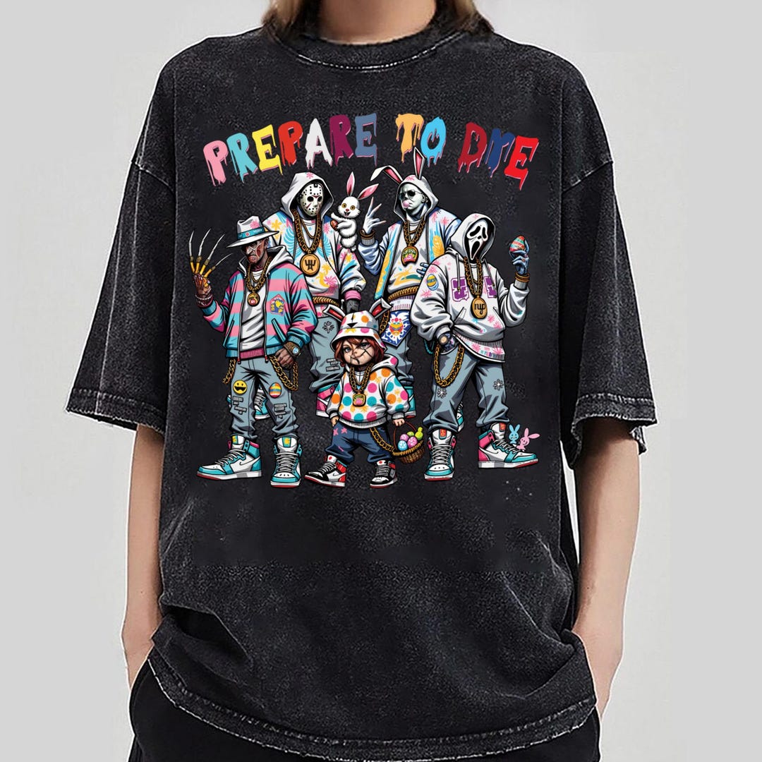 Horror Easter Tee PNG, Killer Easter Bunny Shirt PNG File, Funny Horror ...