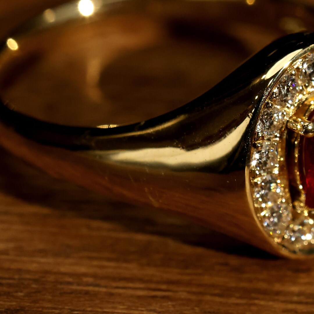 Pigeon Blood Red Ruby Ring, Custom Gemstone, 18k Solid Gold Ring ...