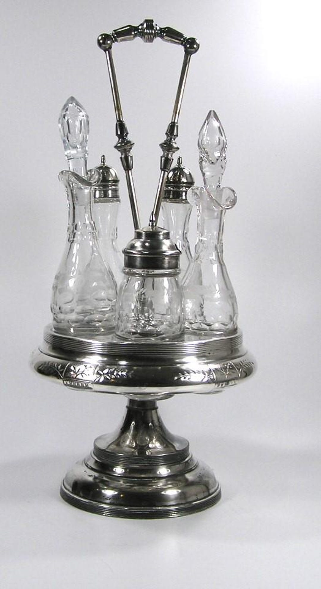 Antique Simpson Hall Miller & Co. Silver Plated Cruet Castor Set #3570 ...