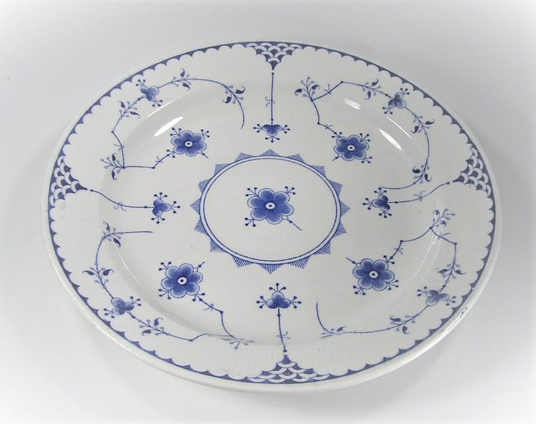 Vintage Furnivals Blue Denmark Chop Plate Round Platter 3127 Free ...