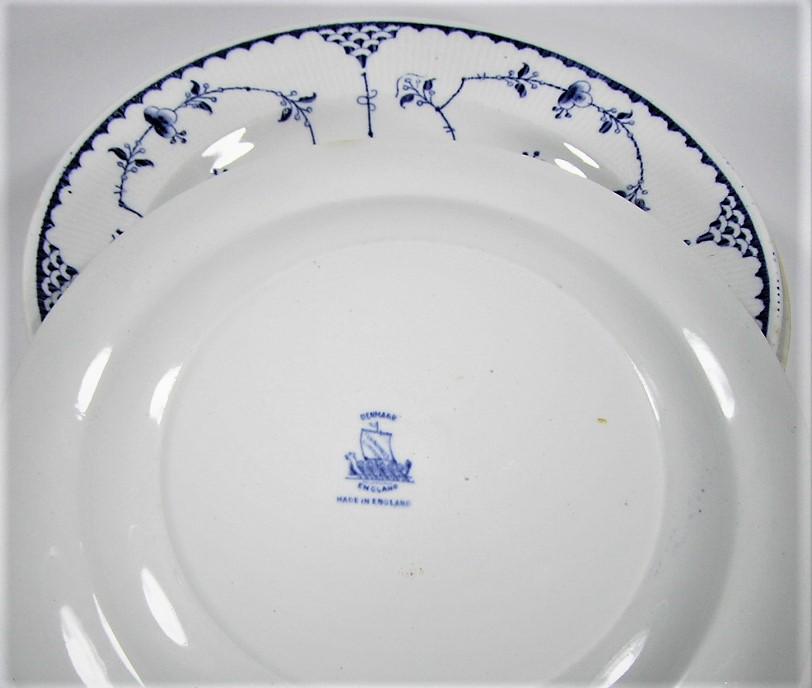 Vintage Furnivals Blue Denmark One Round Dinner Plate 3192-2 Free ...