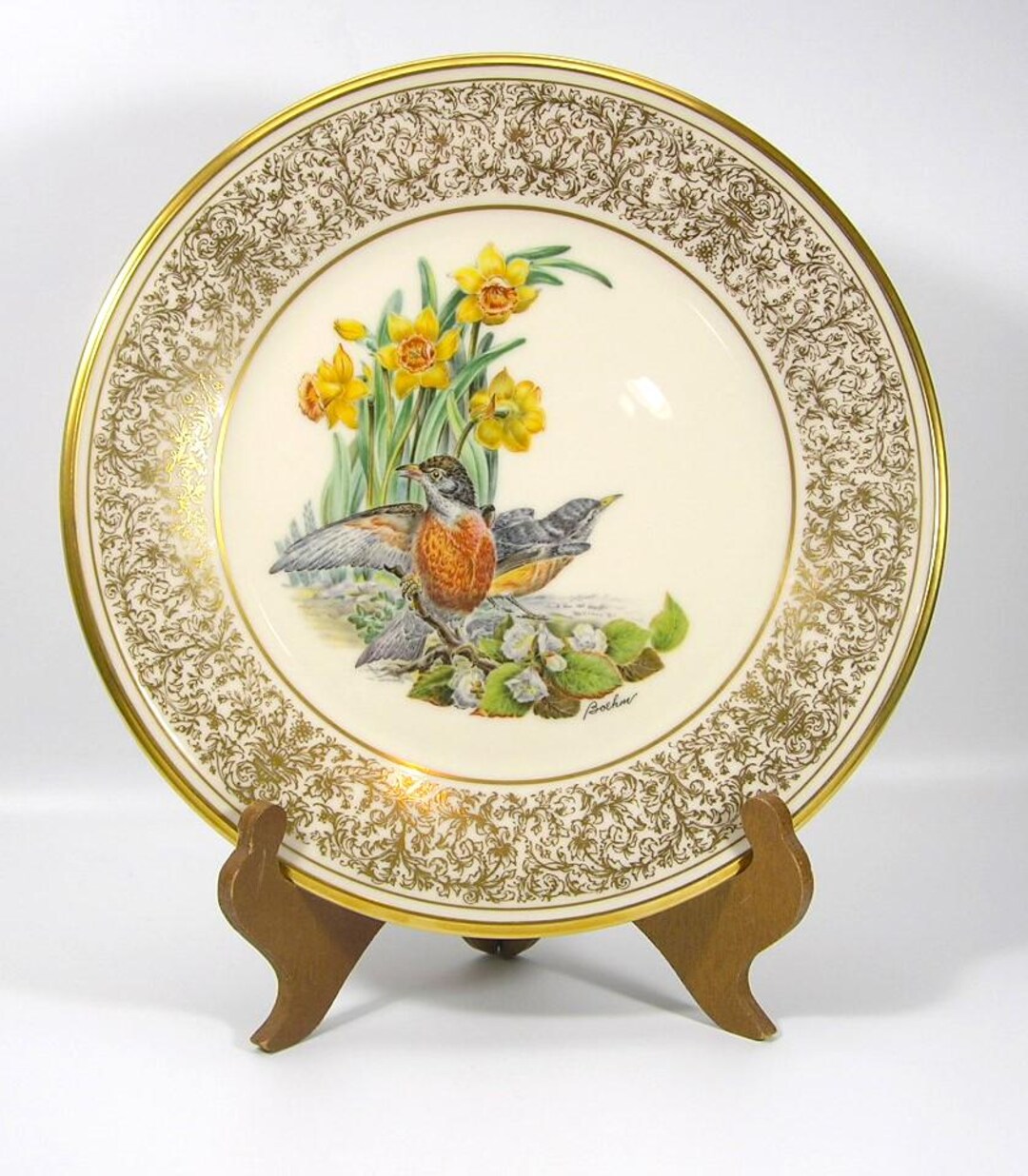 Vintage Lenox Boehm Robin Plate Annual Limited Edition #3786 Free ...