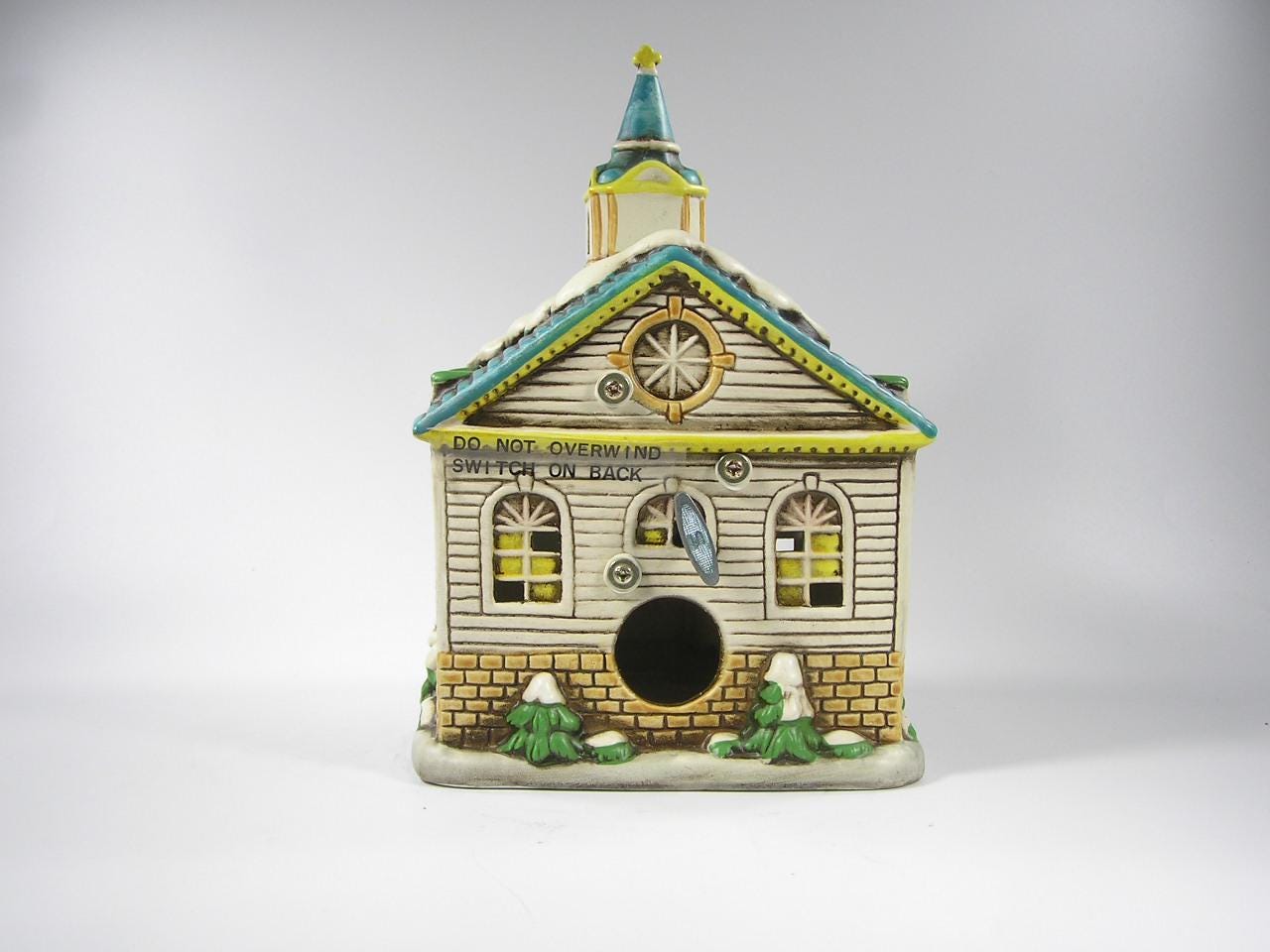 Vintage Lefton Colonial Village Lighted Church Music Box 3351 Free ...
