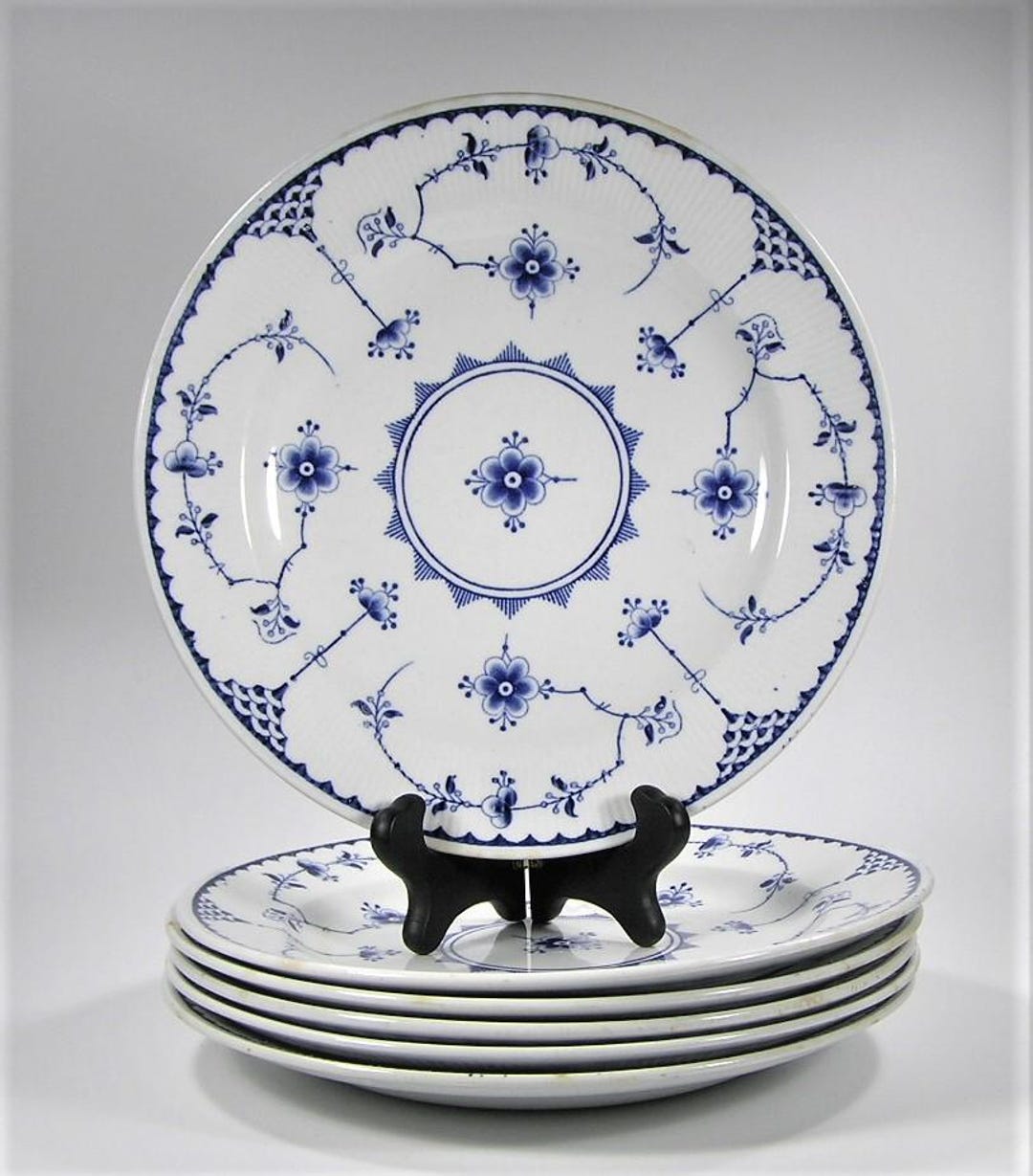 Vintage Furnivals Blue Denmark One Round Dinner Plate #3192-2 Free ...