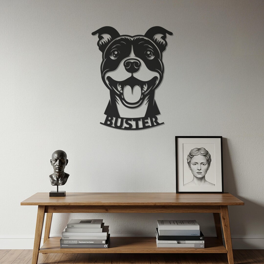 Custom Dog Metal Wall Art, Personalized Pet Name Sign, Dog Lover Gift ...