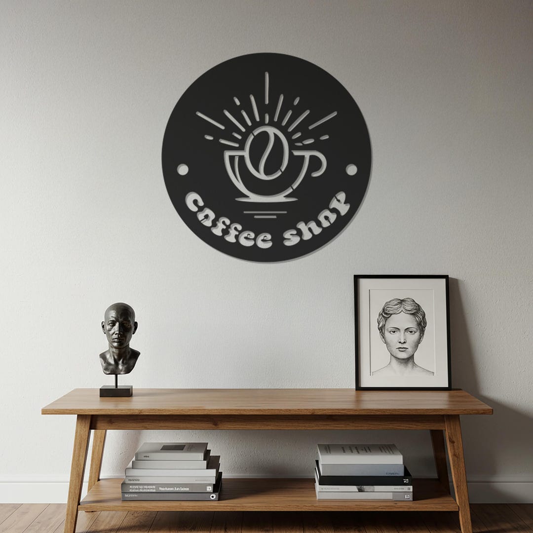 Personalized Coffee Sign, Custom Cafe Wall Decor, Metal Coffee Bar Sign ...