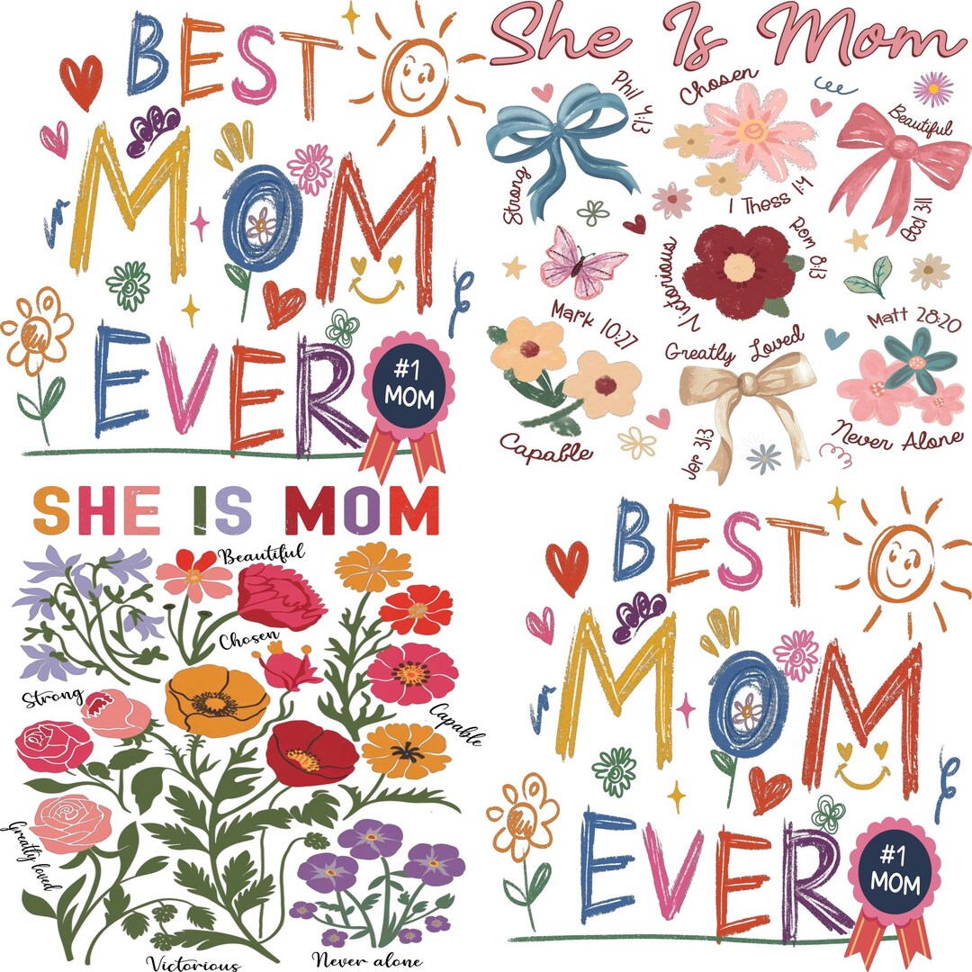 Best Mom Ever Png, Mom Adjectives Png, Vintage Mother Png, She is Mom ...