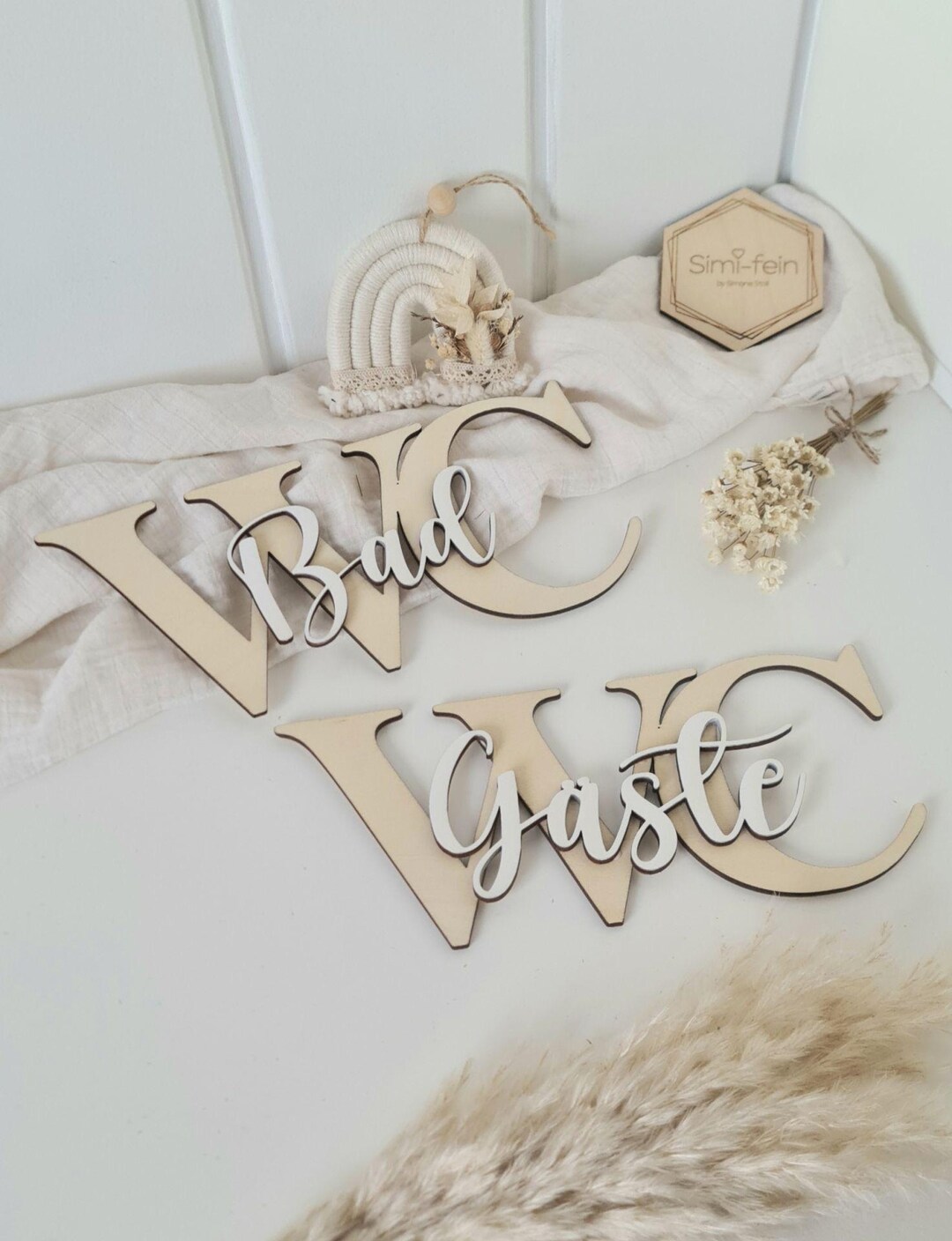 WC Sign, WC Guests, WC Bathroom, Door Sign, Home Decoration, Bathroom ...