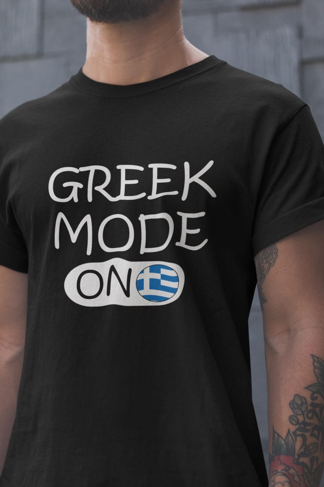 Greek Mode on | Greek T-shirt | Funny Greek Shirt for Men & Women ...
