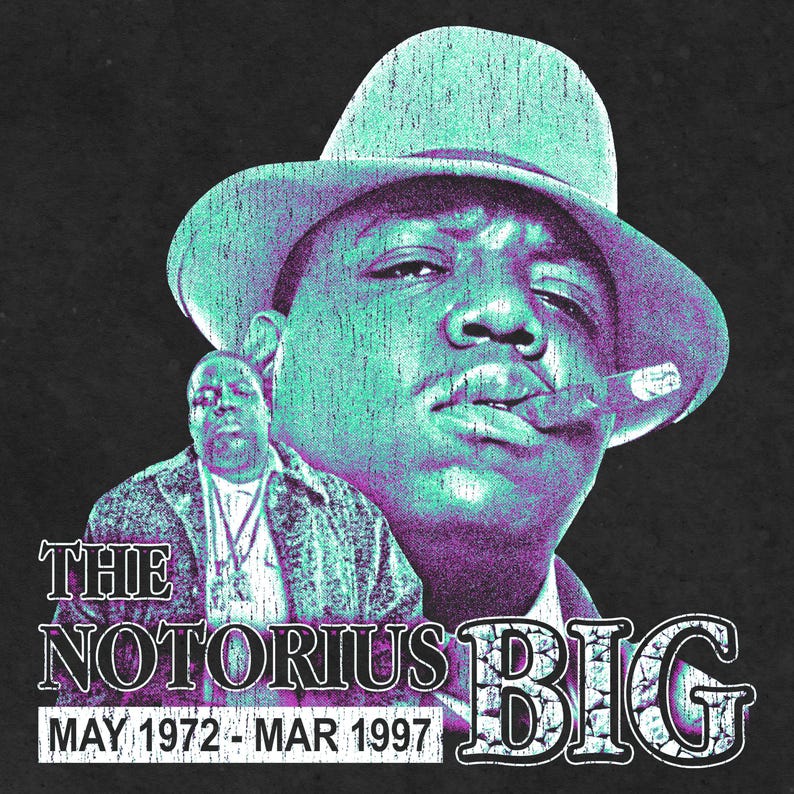 Notorius Big PNG Design Digital Download, Biggie Rap Tee Design ...