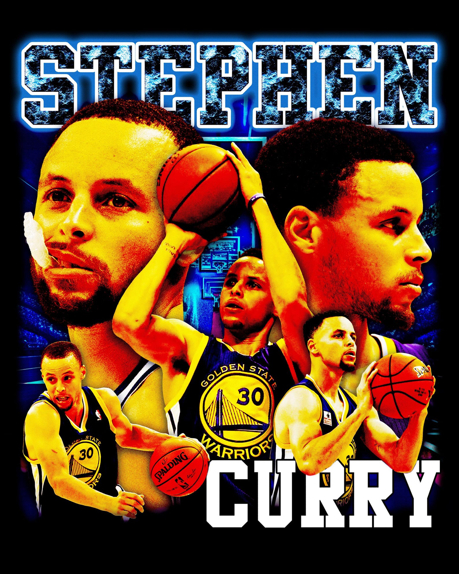 Vintage Stephen Curry Bootleg Tshirt Design Png Svg for Digital Print ...