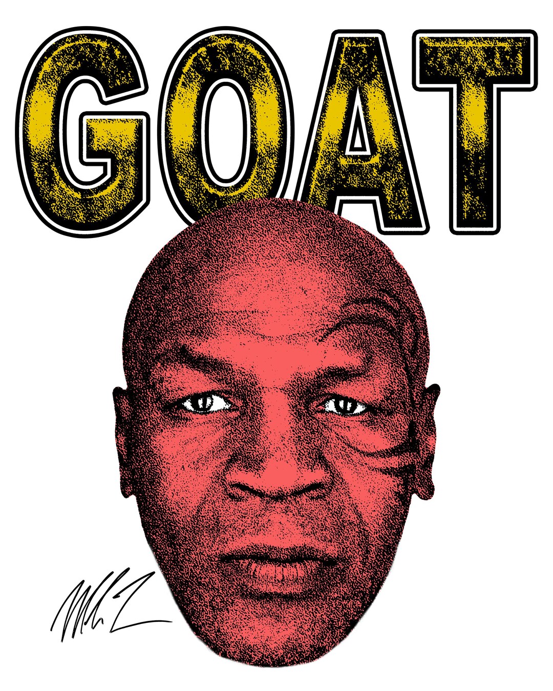 Iron Mike Tyson Goat Art Bootleg Png Svg Tshirt Design for Digital ...