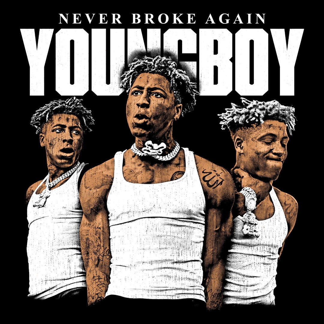 NBA Youngboy Bootleg Png Svg Tshirt Design for Digital Print - Etsy
