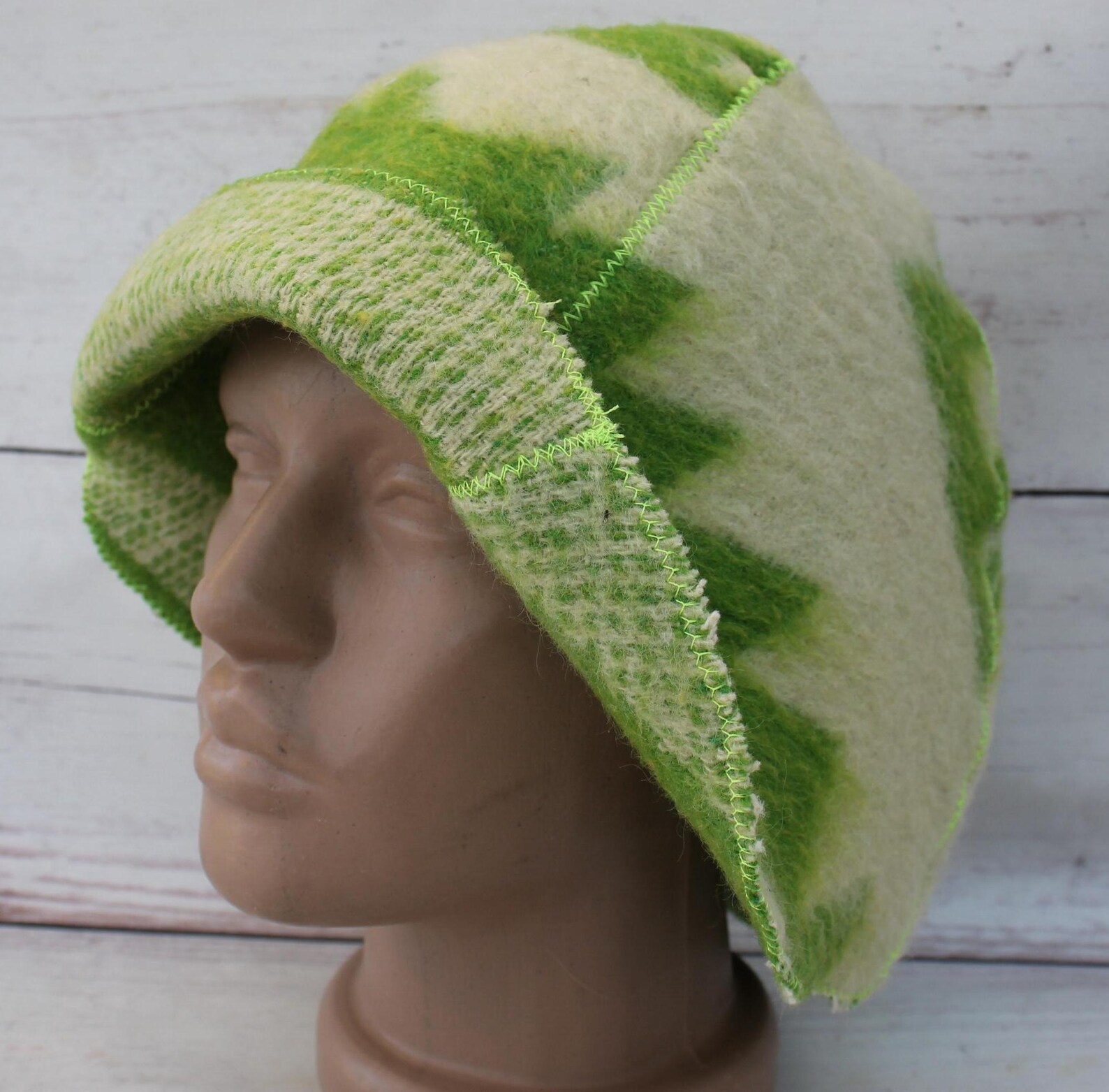 Sauna Hat Wool,green Banya Hat,sauna Accessories,sauna Cap,custom Sauna ...