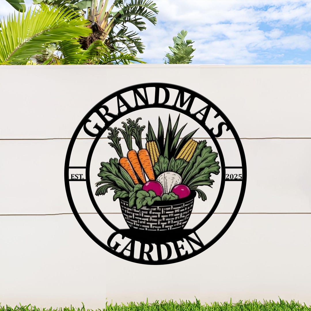 Custom Metal Vegetable Garden Sign, Personalized Garden Name Sign ...