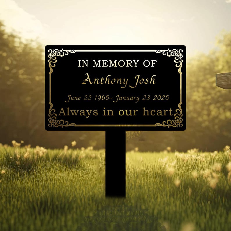 Personalized Memorial Tree Plaque With Stake Custom Tree Metal Garden ...