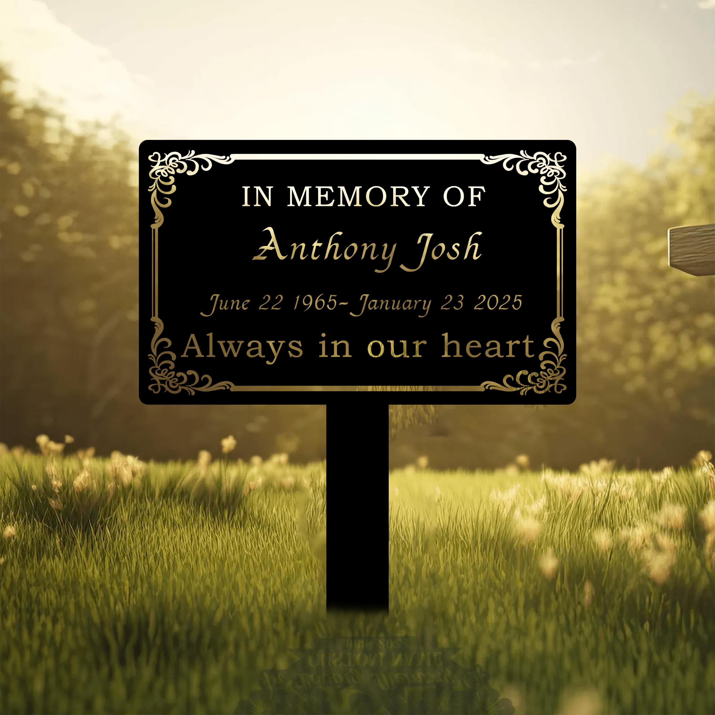 Personalized Memorial Tree Plaque With Stake Custom Tree Metal Garden ...
