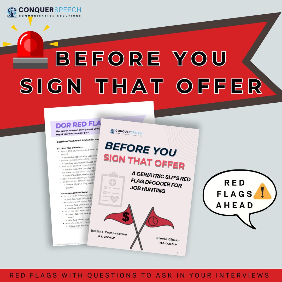 SLP Red Flag Decoder Job Interview Questions and Toxic Warning Signs ...