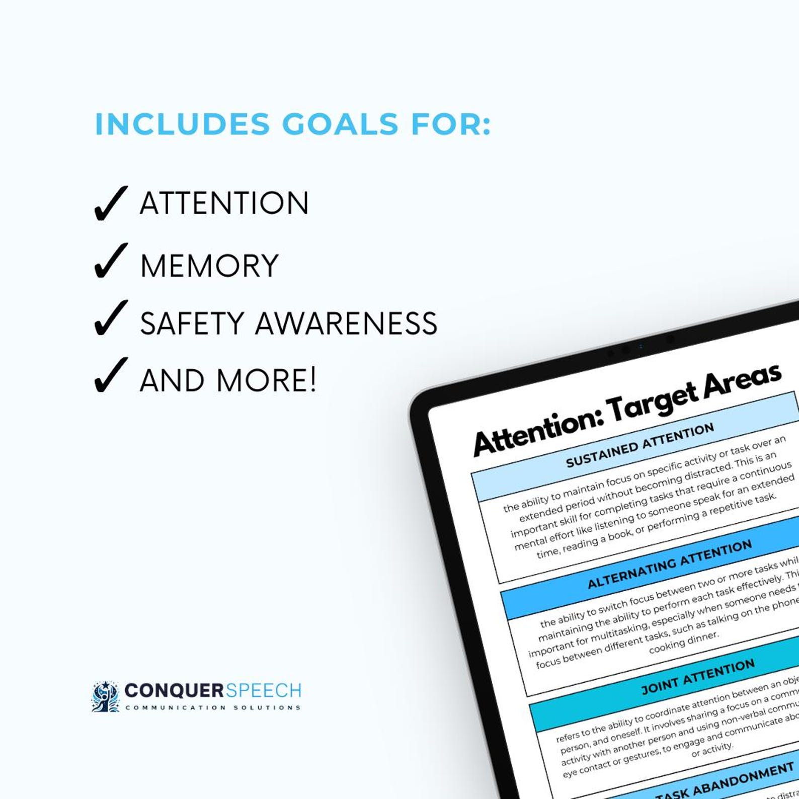 Cognitive Communication Goal Bank Cognition SMART Goals Linguistic ...