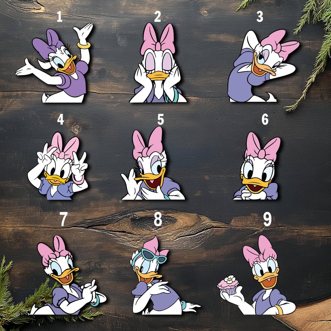 Daisy Duck Peekaboo Peeker Peeking Car Window Decals, Bumper Waterproof ...