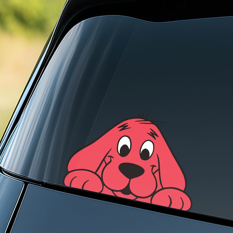 Clifford the Big Red Dog Characters Peekaboo Sticker,waterproof for ...