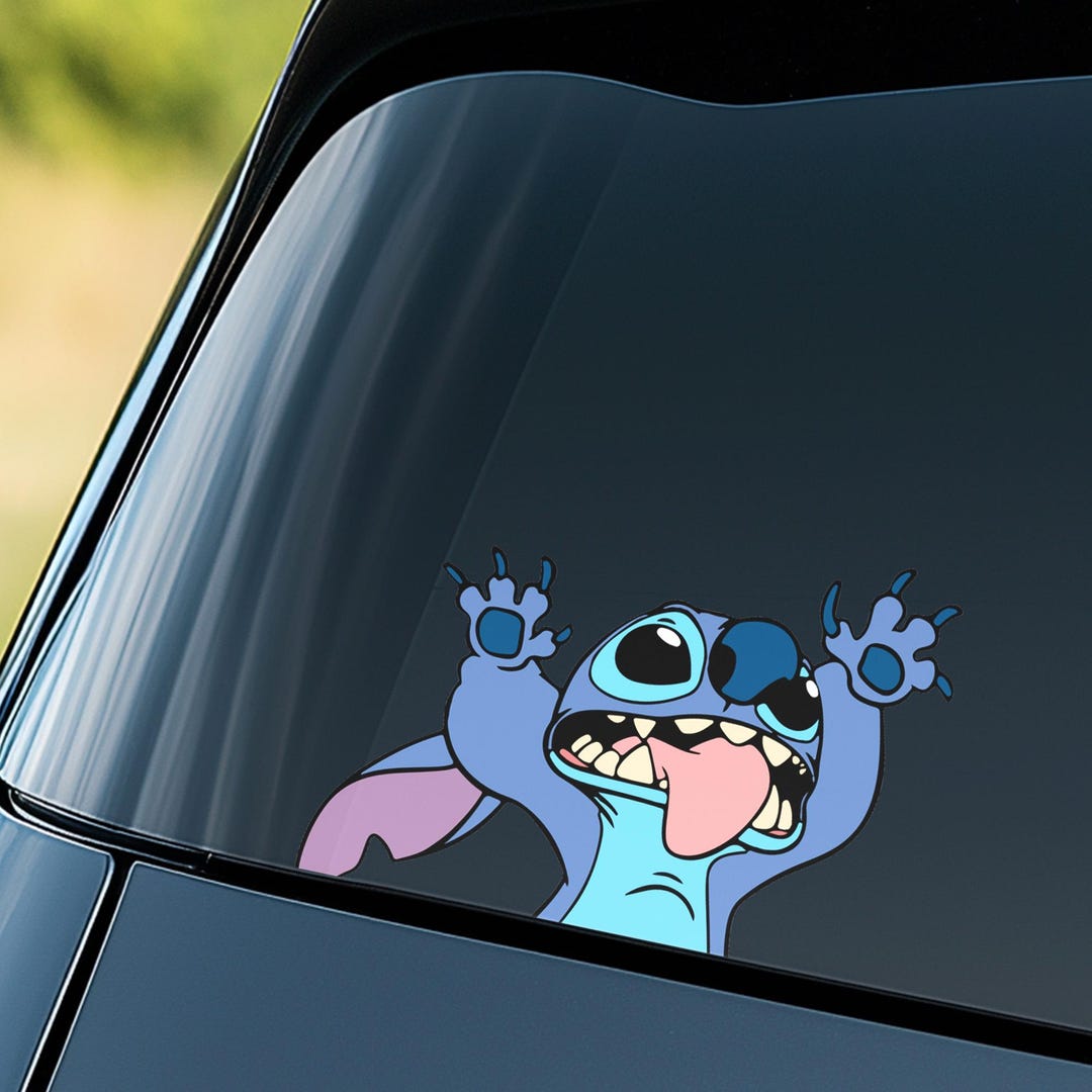 Stitch Peeker Peeking Sticker Car Decals Waterproof Weatherproof Vinyl ...