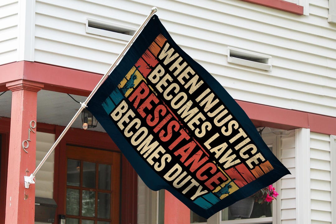When Injustice Becomes Law Resistance Becomes Duty Flag, RBG Flag ...