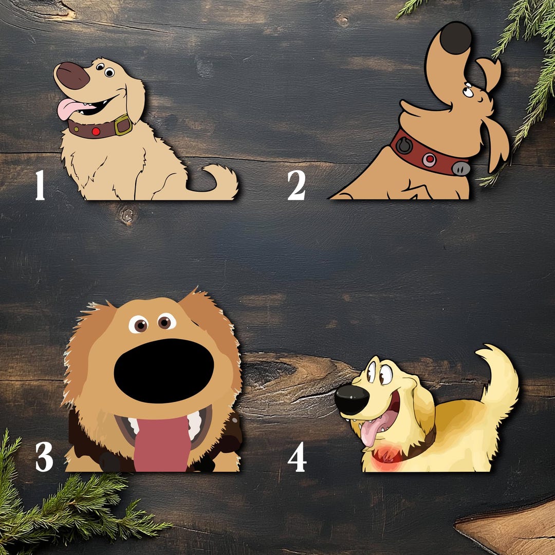Funny Dug Peekaboo Peeker Peeking Car Window Decals - Bumper Vinyl ...