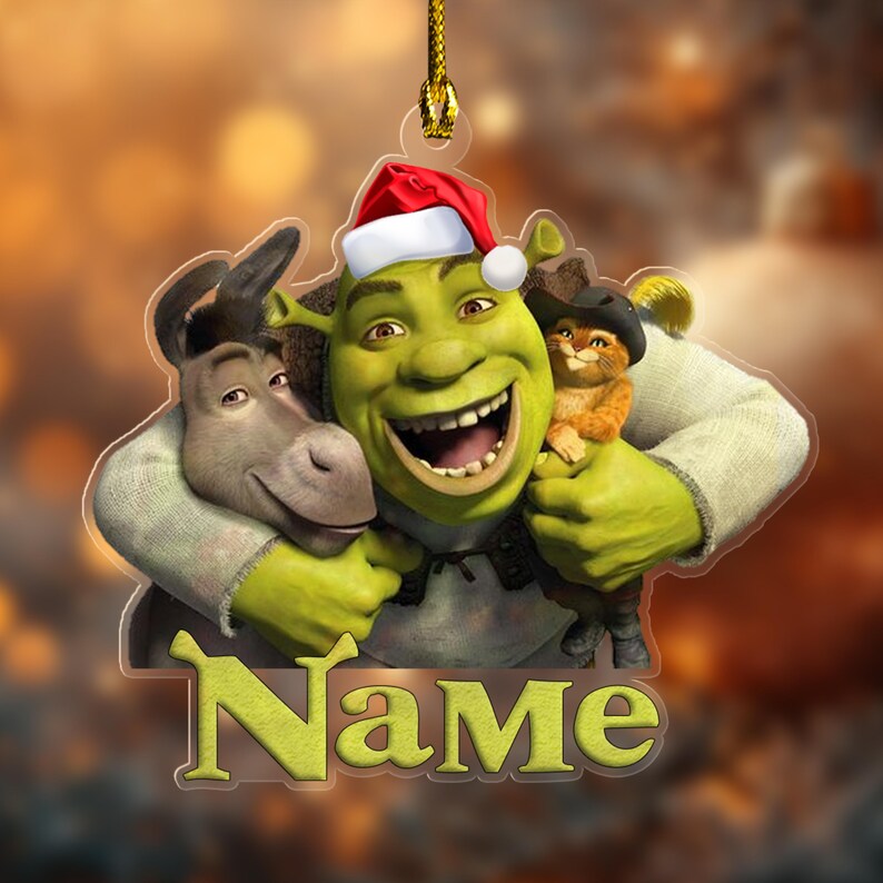 Custom Shrek Christmas Ornament: Personalized Acrylic Holiday Decor ...