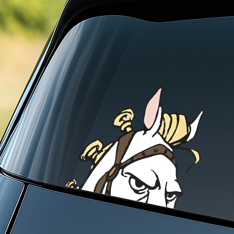 Funny Horse Disney Tangled Rapunzel Peekaboo Sticker, Maximus Car ...