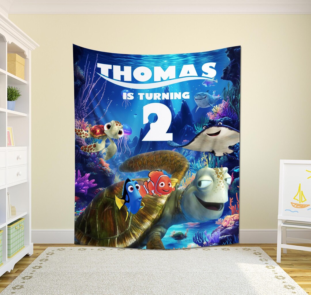 Disney Finding Nemo Birthday Party Decor Backdrop,finding Nemo Custom ...