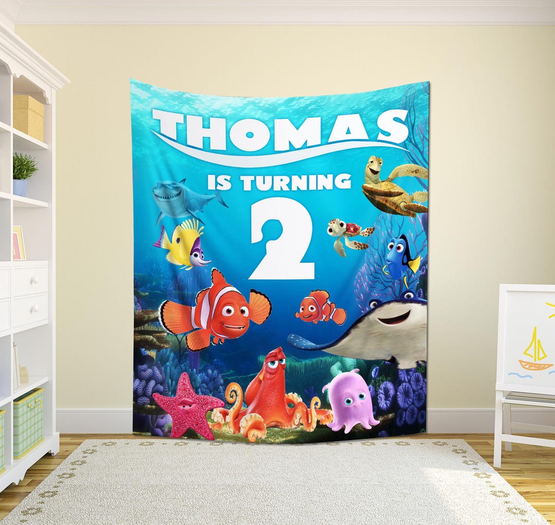Disney Finding Nemo Birthday Party Decor Backdrop,finding Nemo Custom ...